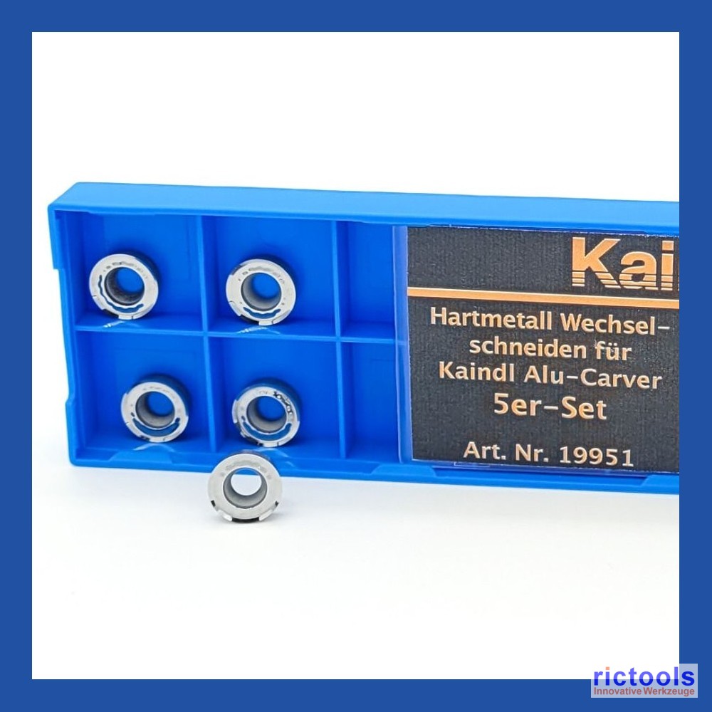 Kaindl Hartmetallwendeplatten Ø 10 mm für Multi-Carver Fräsaufsatz – 2 ...